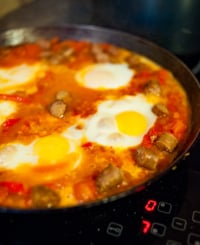 North African Chakchouka Recipe – Poached Eggs Tomato Sauce