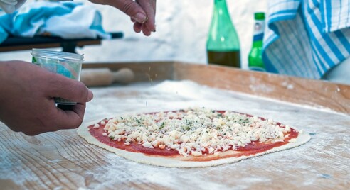 Homemade Puglian Pizza from Our Own Woodfired Pizza Oven