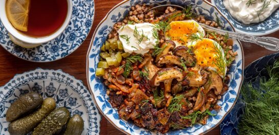 Russian Buckwheat Kasha Recipe with Bacon & Mushrooms