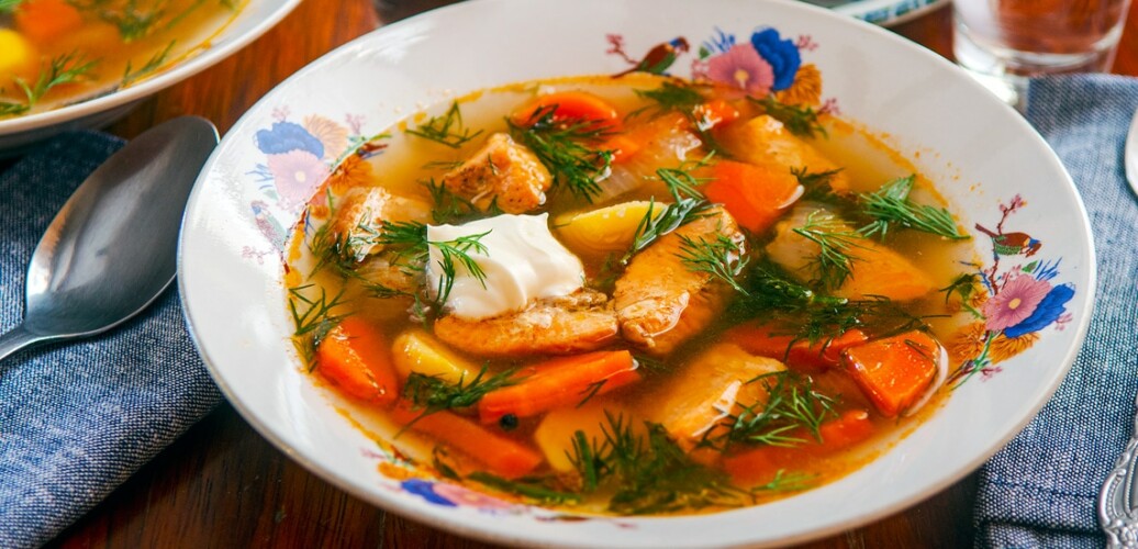 Russian Fish Soup Recipe – Ukha – Fish Soup with Salmon
