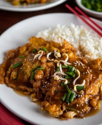 Egg Foo Young with Gravy Recipe for Chinese American Omelettes