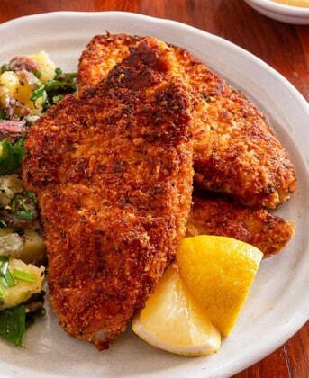 Chicken Schnitzel Recipe with Crunchy Panko Breadcrumb Coating