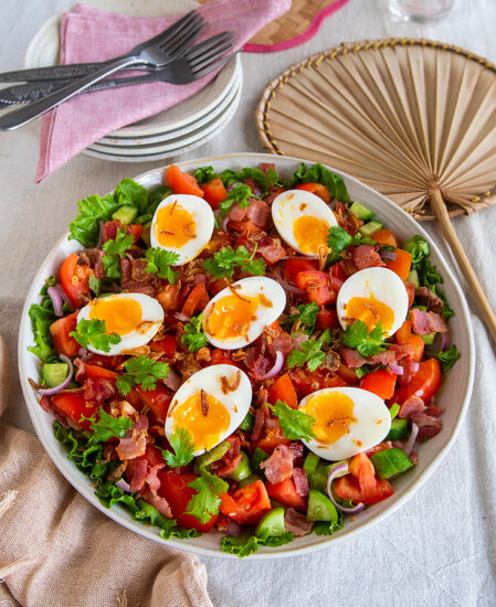 Southeast Asian Breakfast Salad Recipe with Soft Boiled Eggs