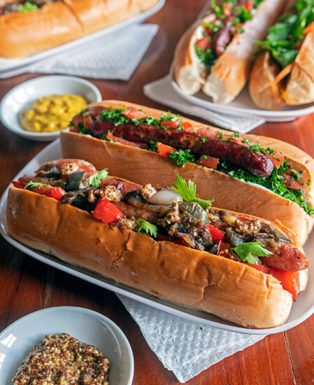 Gourmet Hot Dog Recipes for Mediterranean Inspired Hot Dogs
