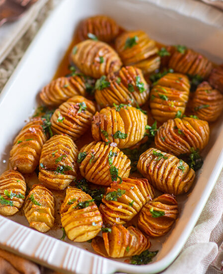 Hasselback Potatoes Recipe with Spiced Butter and Fresh Herbs