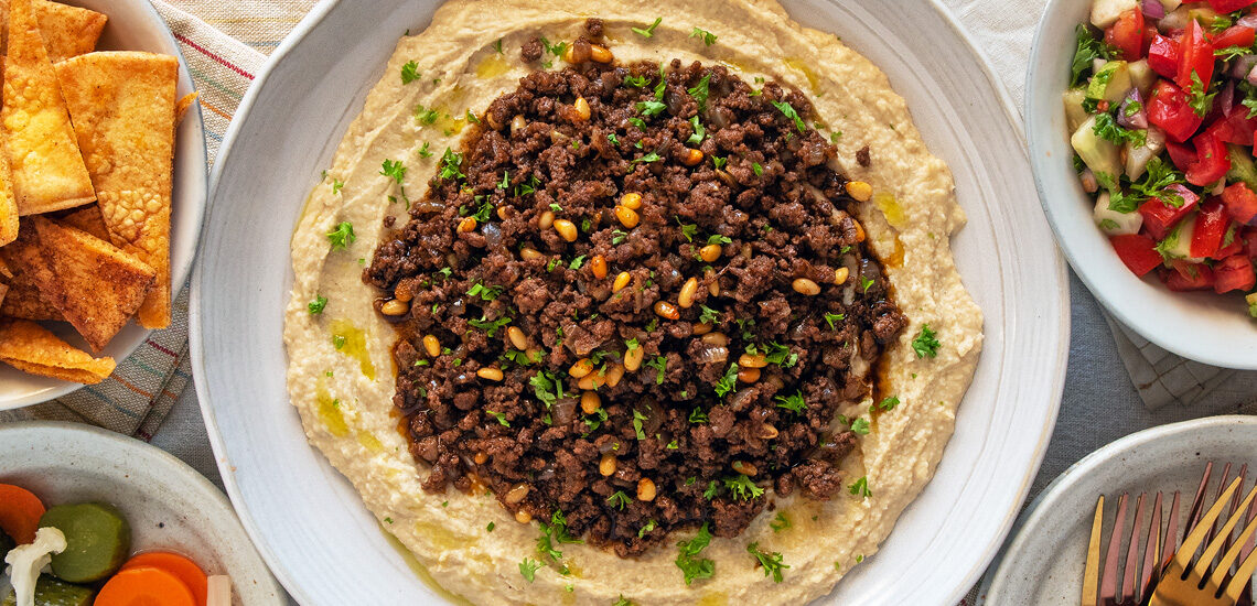 Hummus with Spiced Beef Recipe for Hummus bil Lahme