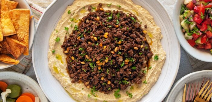 Hummus with Spiced Beef Recipe for Hummus bil Lahme