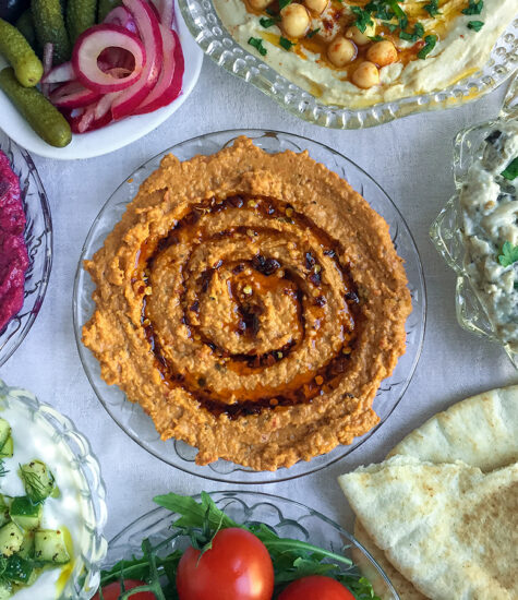 Red Pepper Feta Dip Recipe for Greek Htipiti