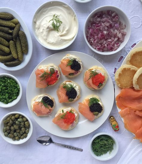 Blini with Smoked Salmon and Caviar Recipe