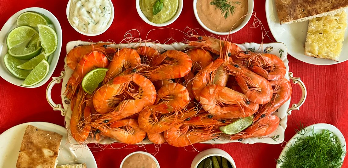 Chilled Cooked Prawns with Prawn Dipping Sauce Recipes