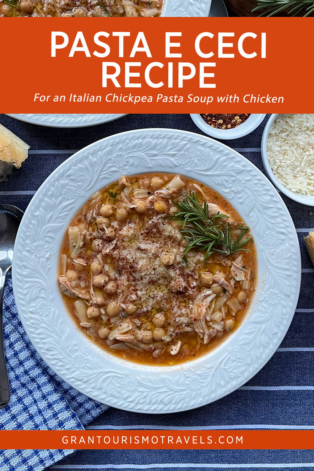 Chickpea Pasta and Chicken Soup Recipe for Pasta e Ceci