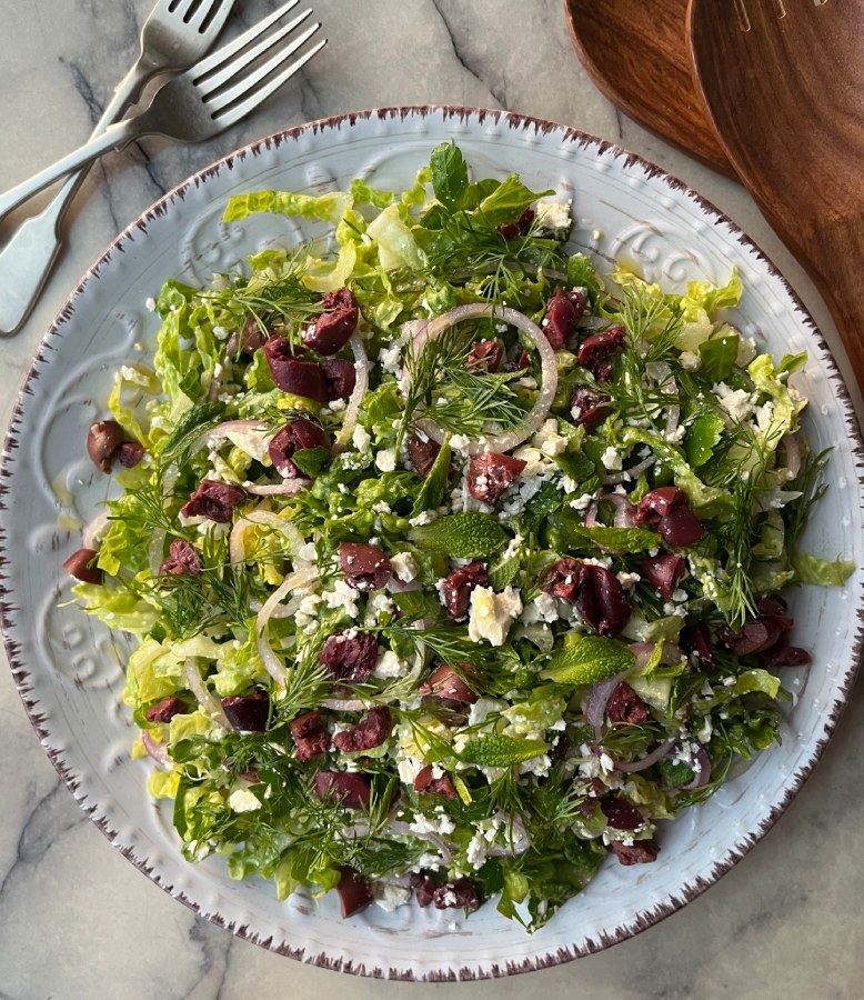 Lettuce Salad Recipe for Greek Maroulosalata — Grantourismo Travels